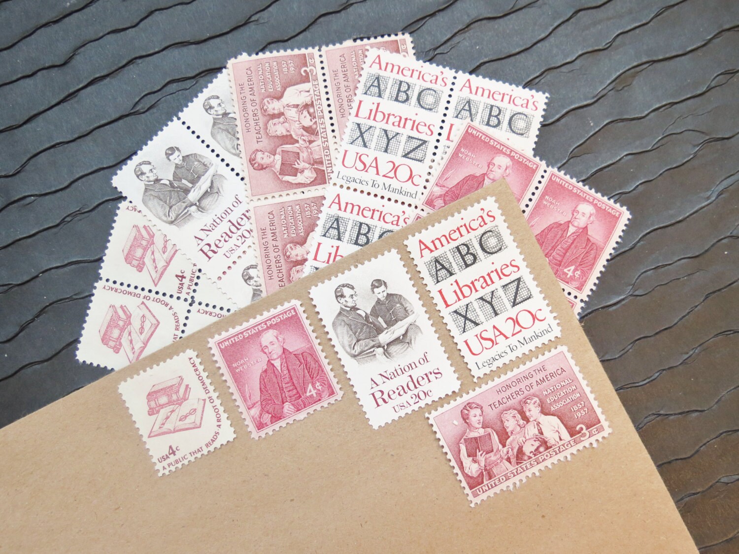 A B C .. Library .. UNused Vintage Postage Stamps .. post 5 | Etsy