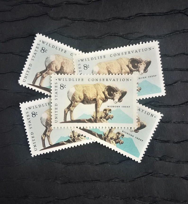 10 Vintage Postage Stamps .. Bighorn Sheep 8cent Stamps .. - Etsy