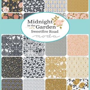 Moda Fabrics | Midnight in the Garden | 43124 21 | Gold | Sweetfire ...