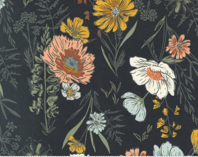 Moda Woodlands and Wildflowers 45580 19 Charcoal Fancy That Design ...