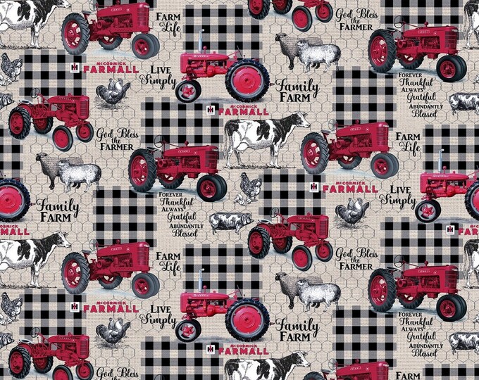 Print Concepts Farmall Tractor Farm Scenic 1212 Fabric by the - Etsy