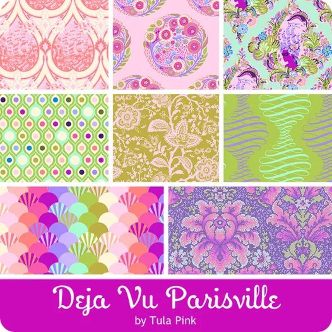 Parisville Deja Vu PWTP192 Eye Drops Mint Tula Pink - Etsy