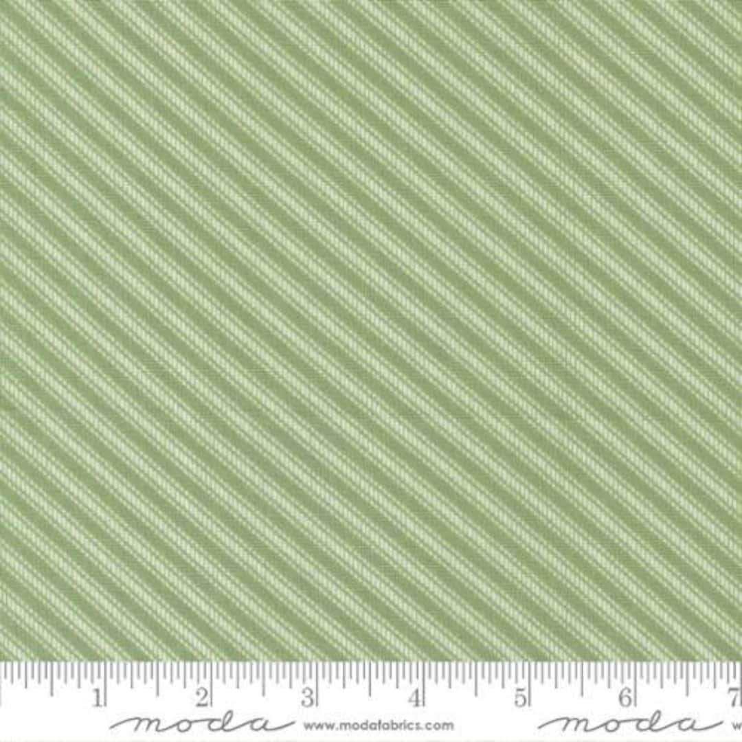 Moda Dwell 55274 17 Ticking Stripe Grass Camille Roskelley Fat Quarter ...