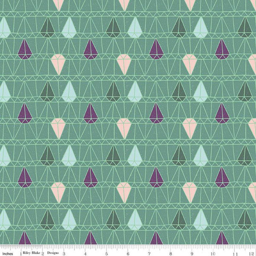 Riley Blake | Arid Oasis | C12494 | Greenhouse Window | Sage | Fat ...