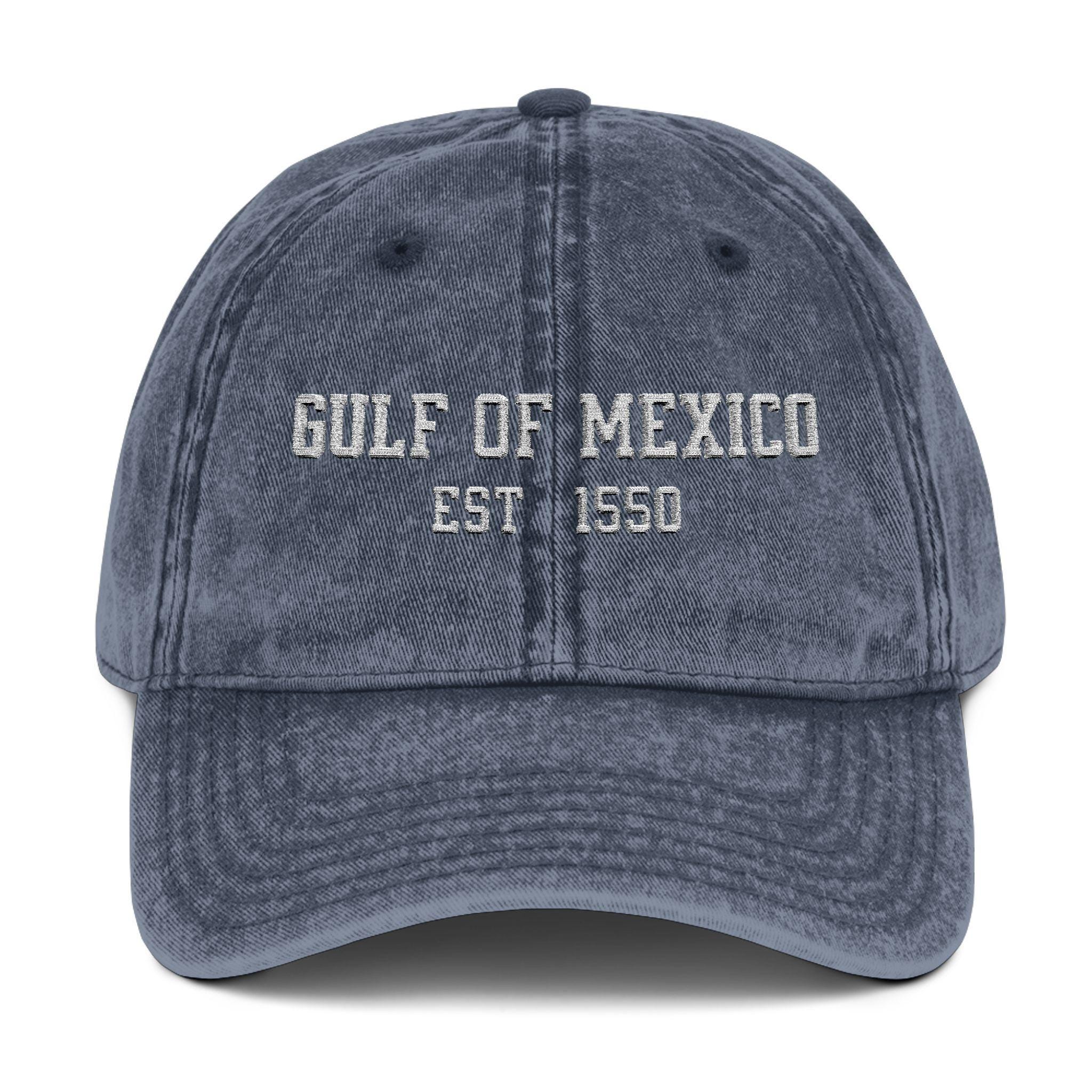 Embroidered the Gulf of Mexico 1550 Vintage Hat, Mexico Hat, Gulf of ...