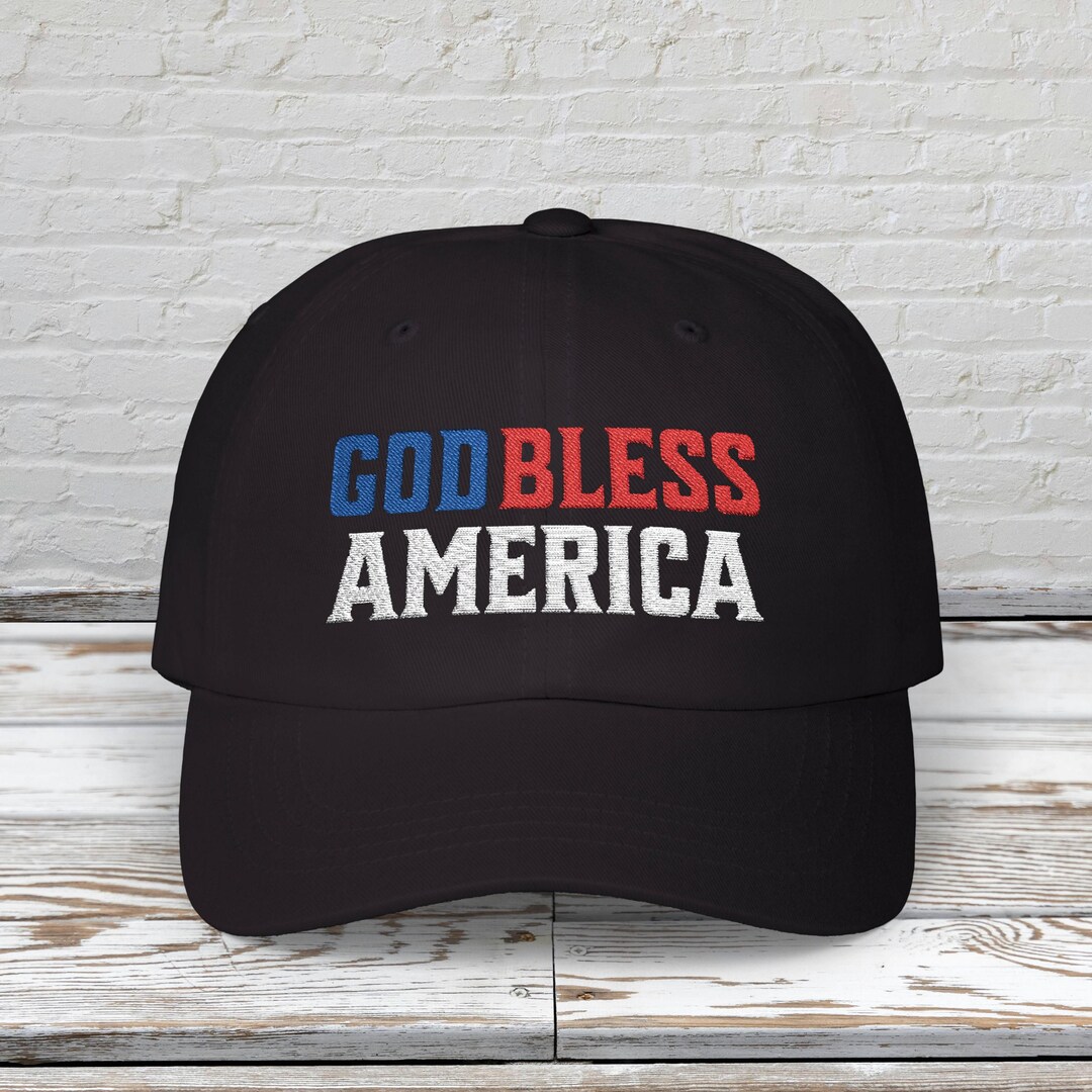Embroidered God Bless America Hat, Classic Dad Cap, Christian Hat ...