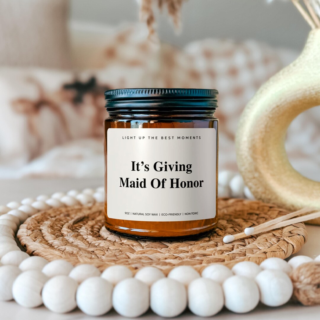 Funny Maid of Honor Candle, Bridesmaid Proposal Gift, Will You Be My ...