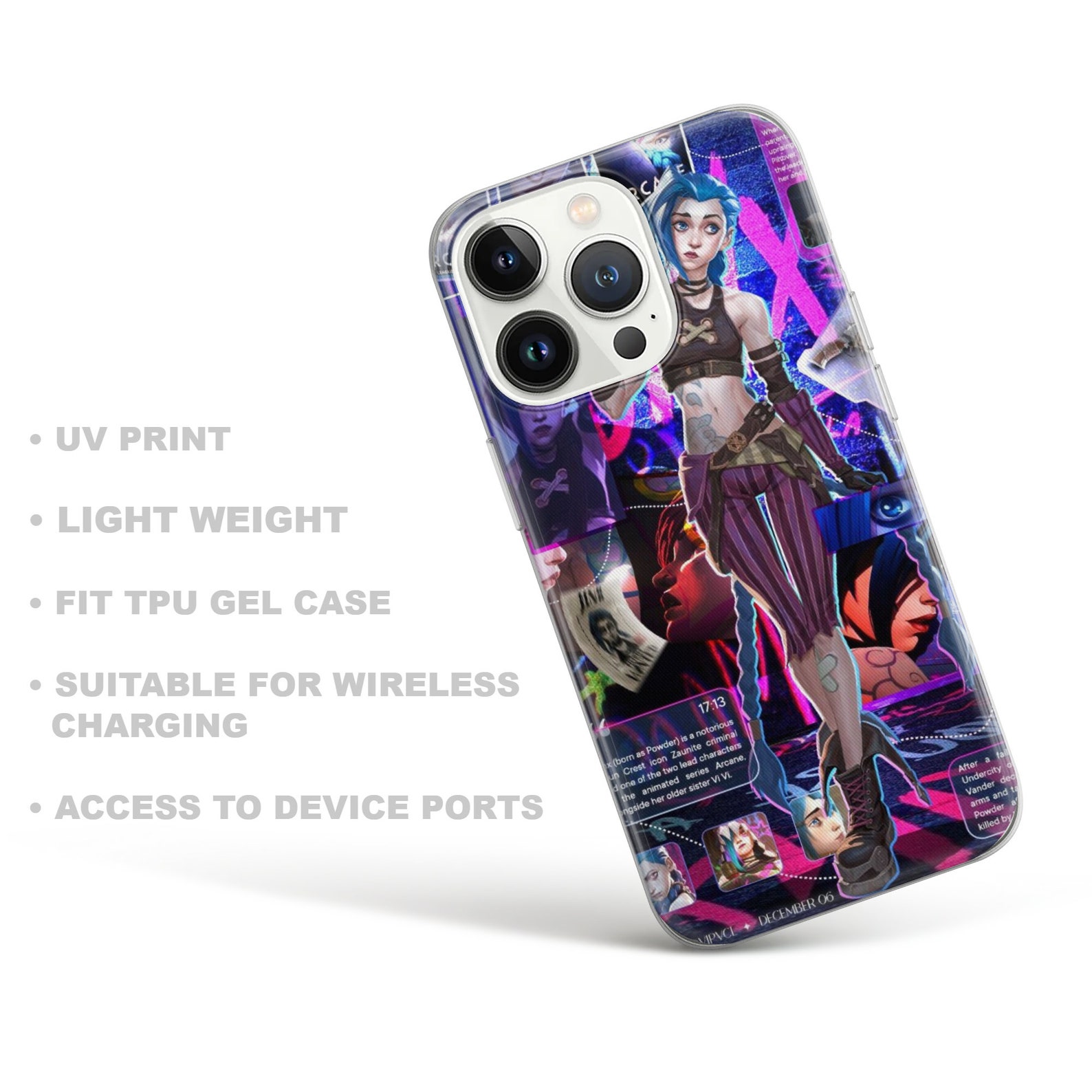 Arcane Jinx Game Phone Case: Protective TPU Gel Cover - Etsy