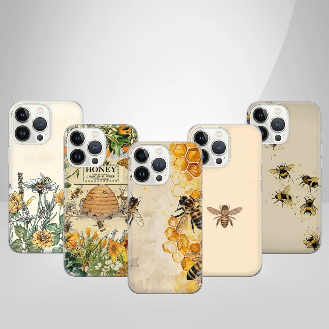 Vintage Honey Bee Collage Phone Case: Protective TPU Gel Cover - Etsy