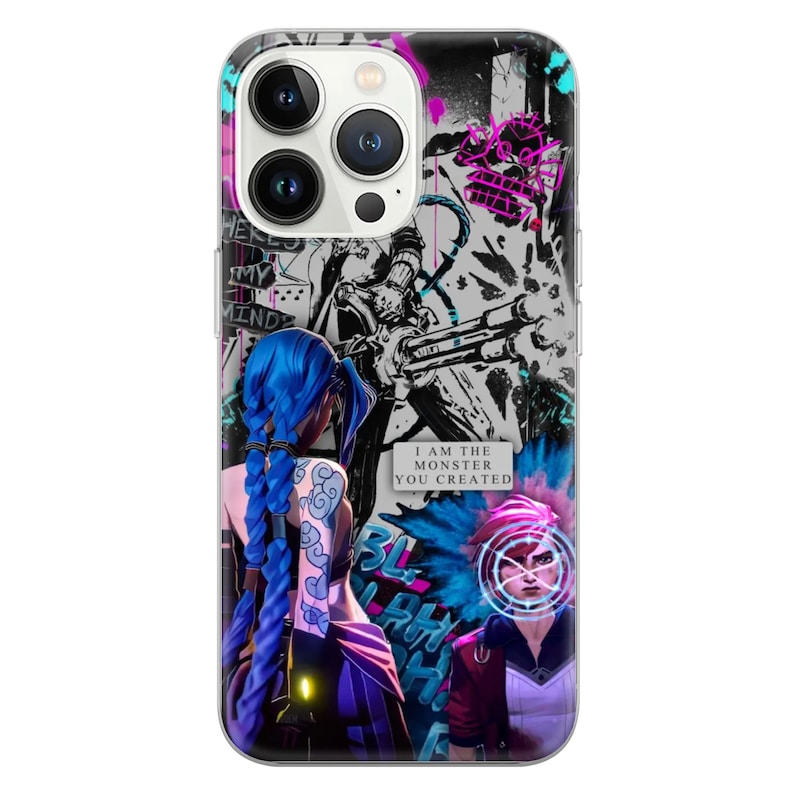 Aesthetic Arcane Phone Case Jinx Game Cover for iPhone 16 Pro, 15, 14 ...