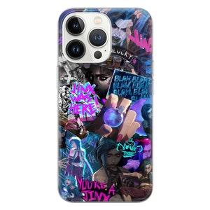 Aesthetic Arcane Phone Case Jinx Game Cover for iPhone 16 Pro, 15, 14 ...