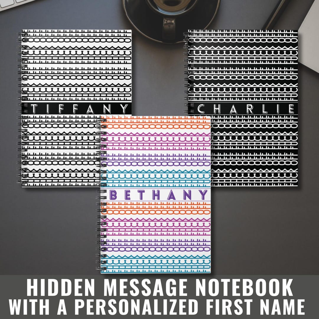 Funny Hidden Message Notebook – “fuck Off”, Personalized Notepad - Etsy