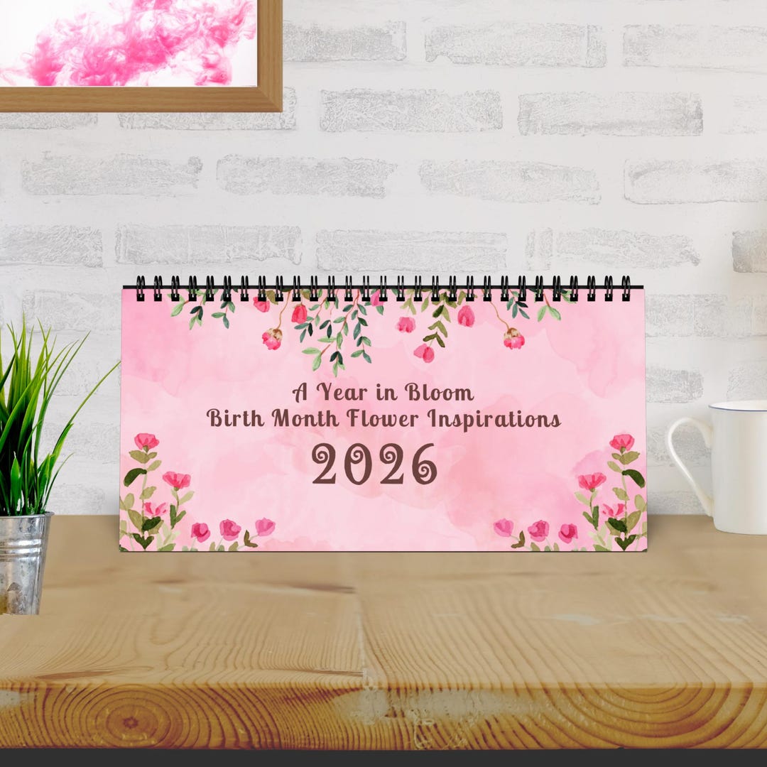 2026 Floral Desk Calendar | Inspirational Monthly Quotes - Etsy