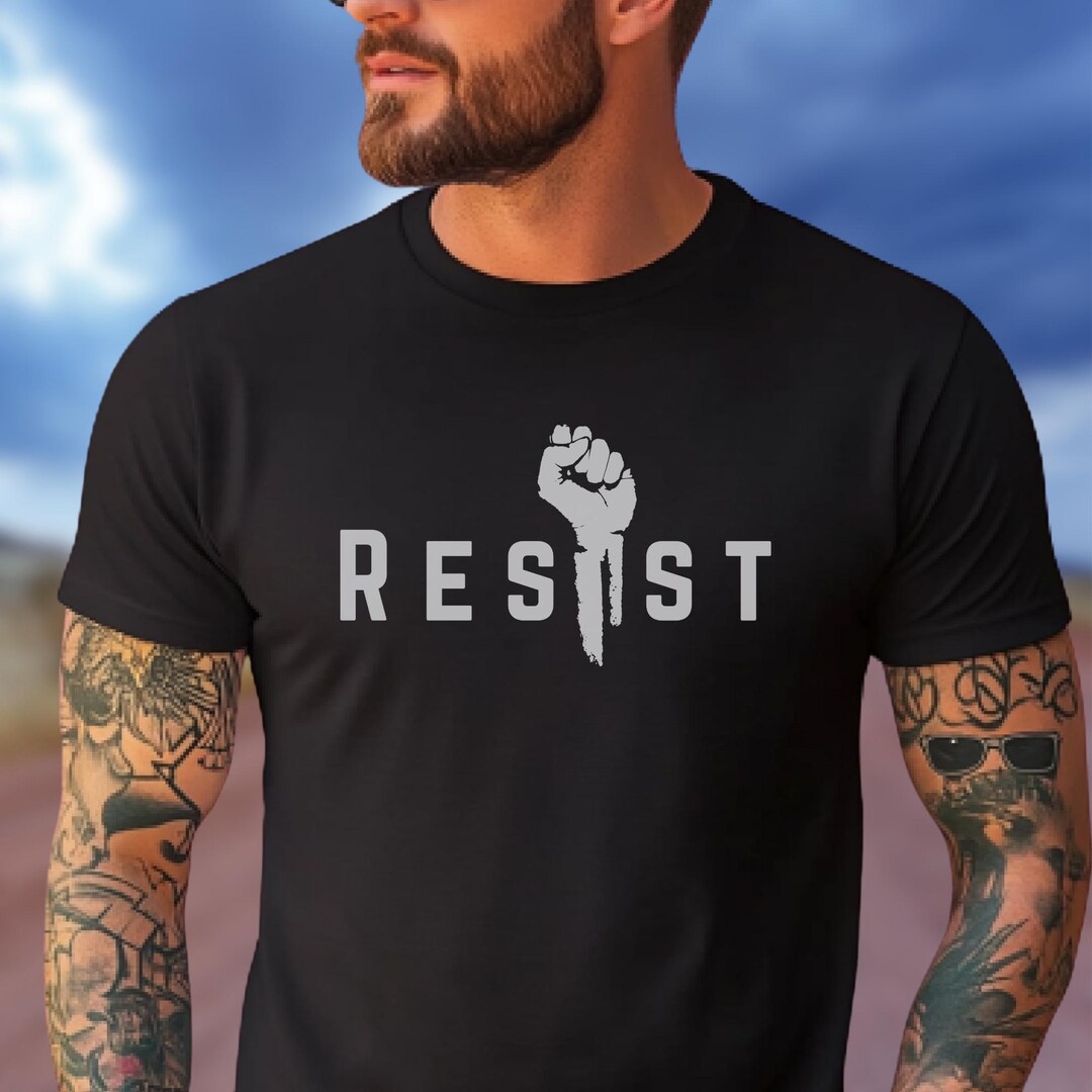 RESIST T-shirt: Anti-fascism Resistance Political Tee Shirt, Anti Trump ...