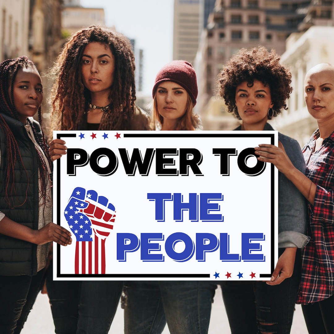 Power to the People Protest Signs: Resist Poster Anti-trump Political ...