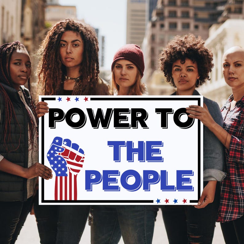 Power to the People Protest Signs: Resist Poster Anti-trump Political ...