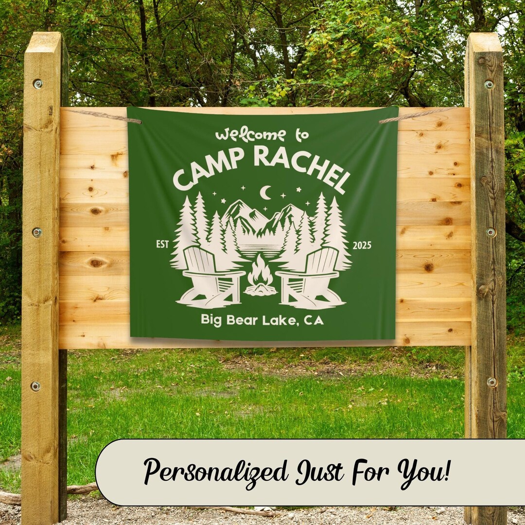 Custom Camp Bachelorette Party Backdrop, Camp Birthday Party Banner ...