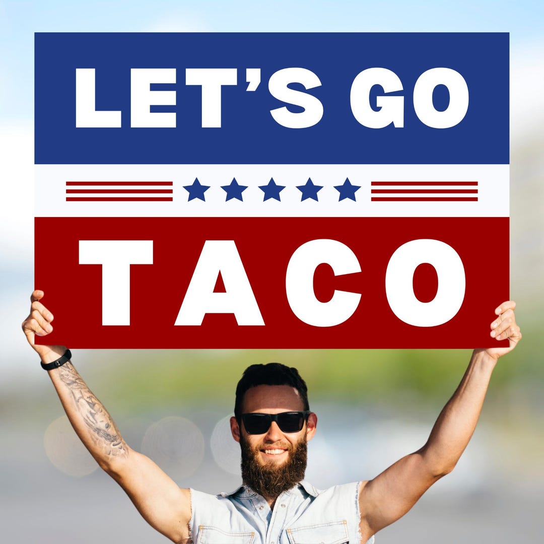 TACO Anti-trump Protest Signs: Funny No Kings Sign and Hands off Poster ...