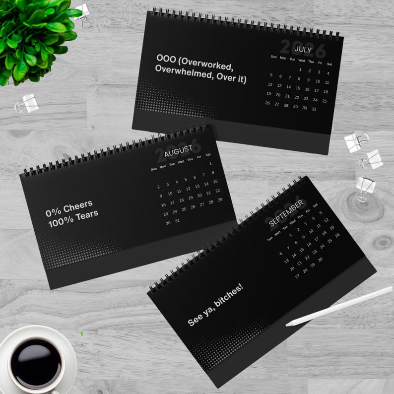 2026 Calendar: Unhinged Corporate Email Sign Offs, Funny Calendar ...