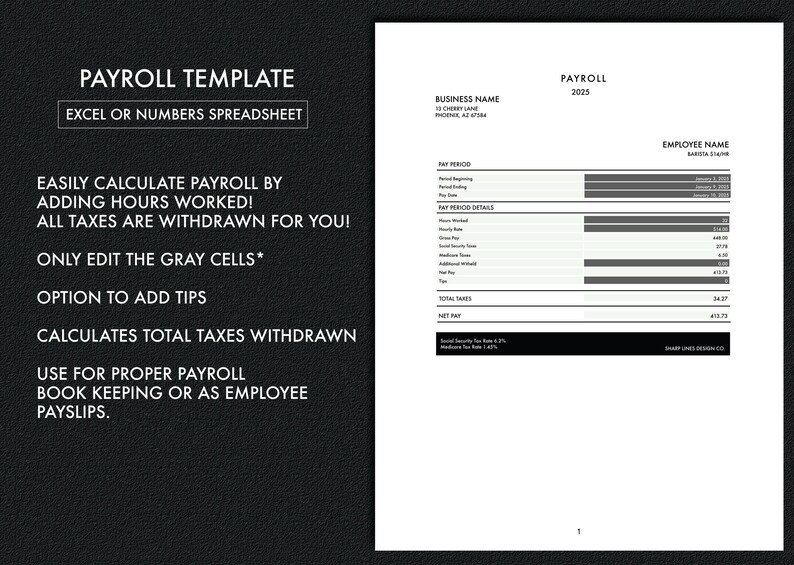 PAYROLL BOOKKEEPING for Small Business Employee Pay Period Calculation ...