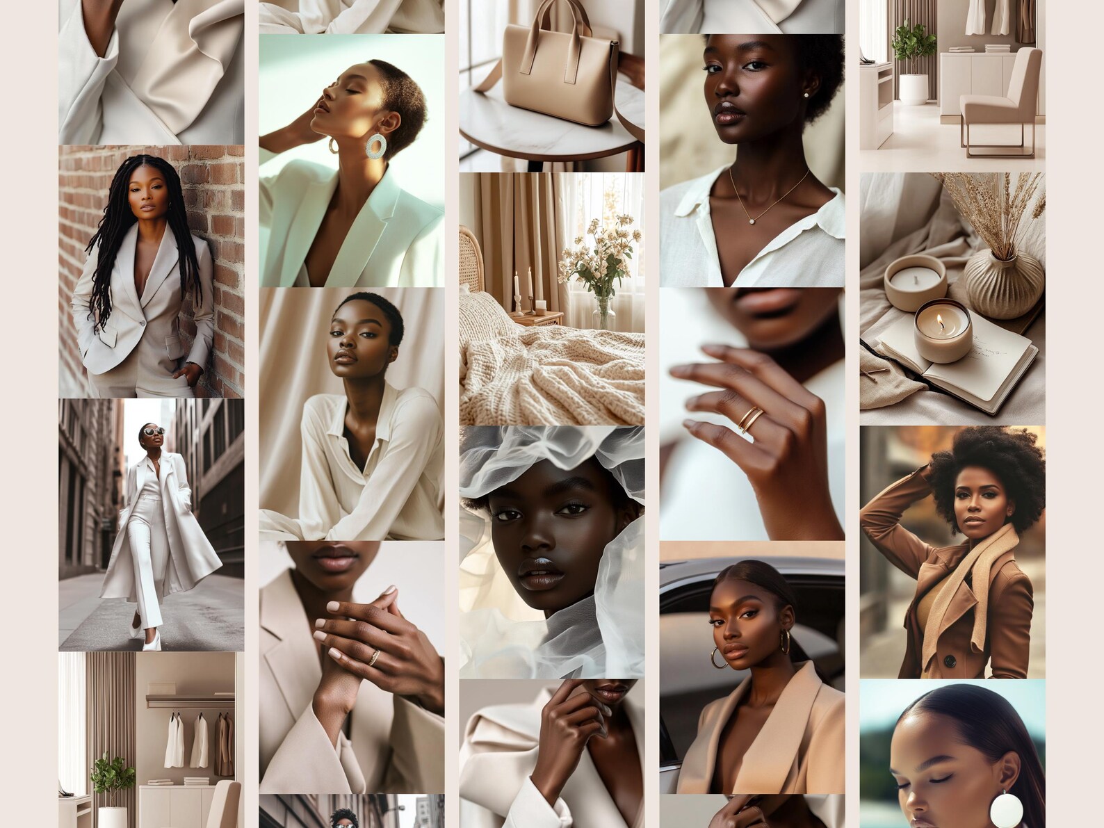 90 Melanin Beige Ai Beauty Stock Photo for Instagram Marketing Reels ...