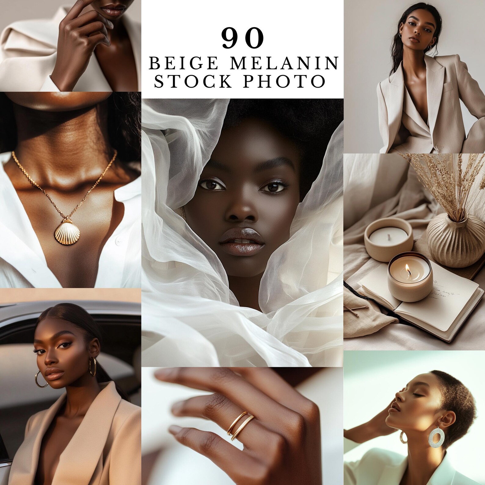 90 Melanin Beige Ai Beauty Stock Photo for Instagram Marketing Reels ...