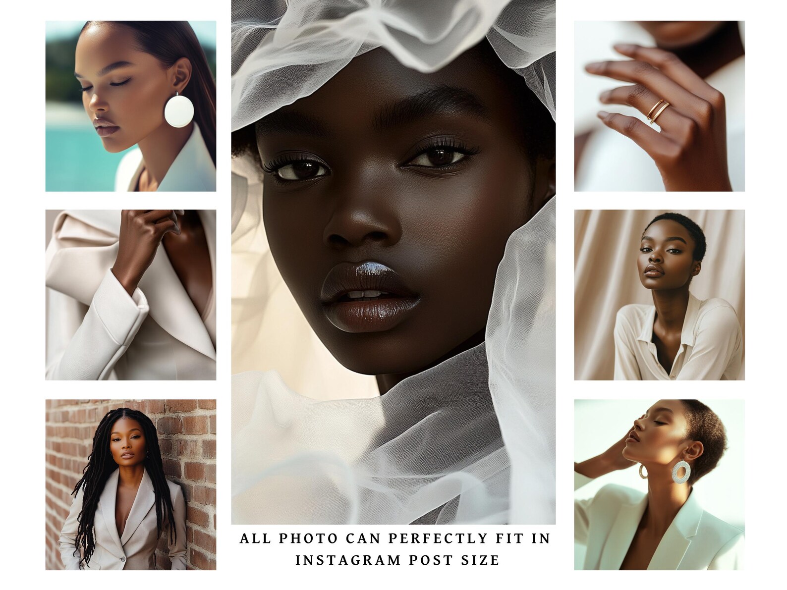 90 Melanin Beige Ai Beauty Stock Photo for Instagram Marketing Reels ...