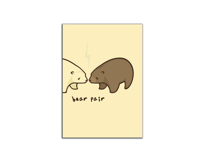 Bear Pair Handmade in Toronto Greeting Card, Wedding Card, Anniversary ...