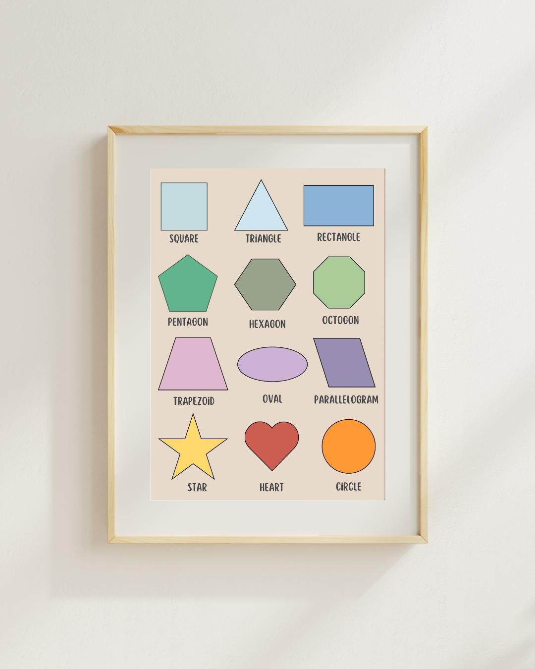Geometric Shapes Poster - Etsy