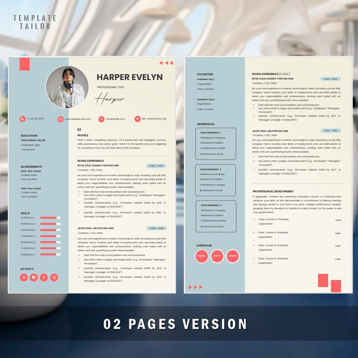 Trendy Resume Template 17 | Modern Aesthetic for Job Seekers | Instant ...