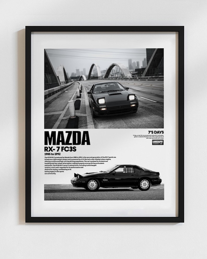 RX-7 FC3S (7DAYS EDITION) POSTER - Etsy