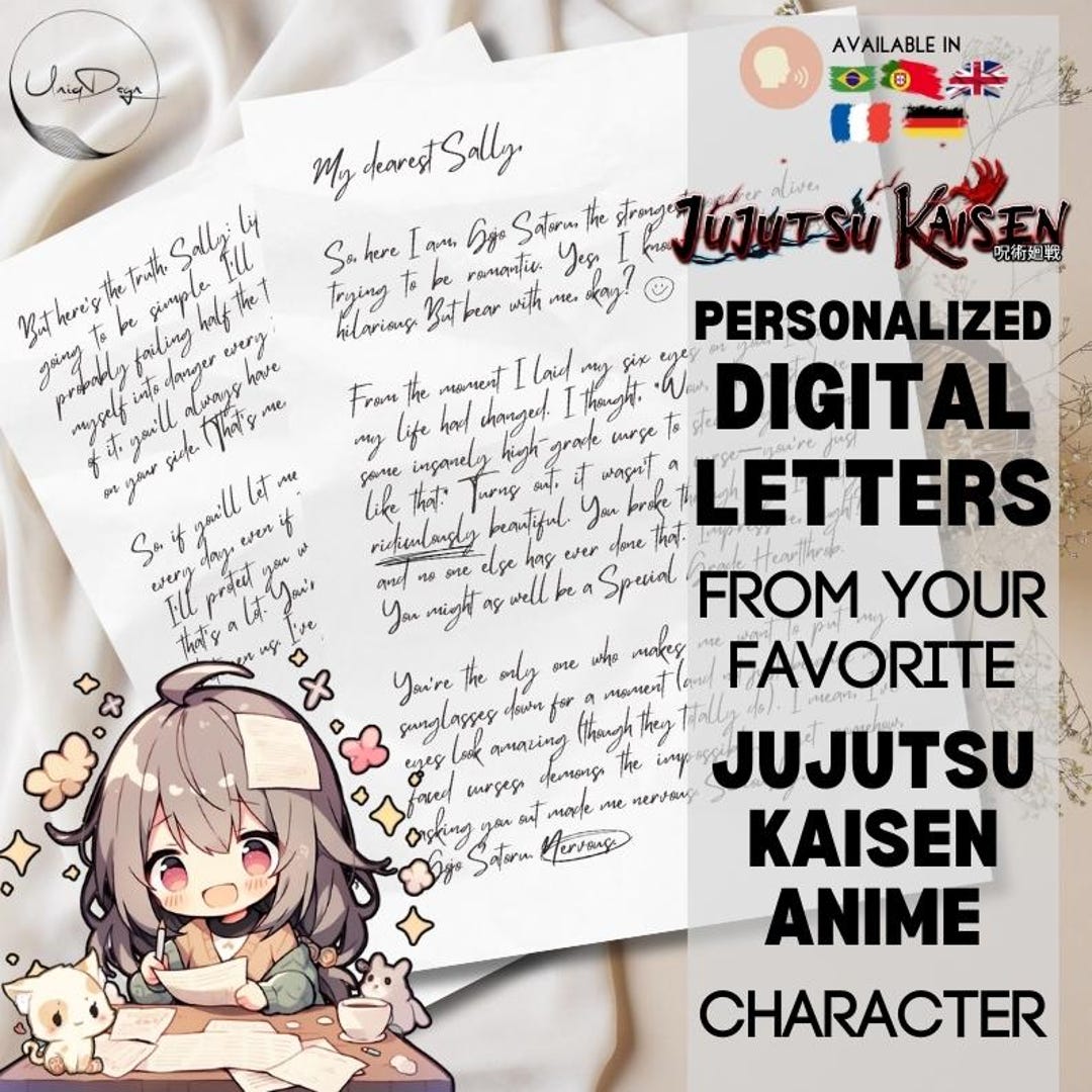 Personalized Digital Letter From Jujutsu Kaisen Character | Unique ...
