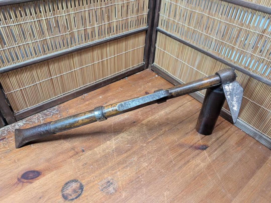 Japanese Antique 1930s Firefighter Hand Hook Tool Ibunkai Iron Gov ...