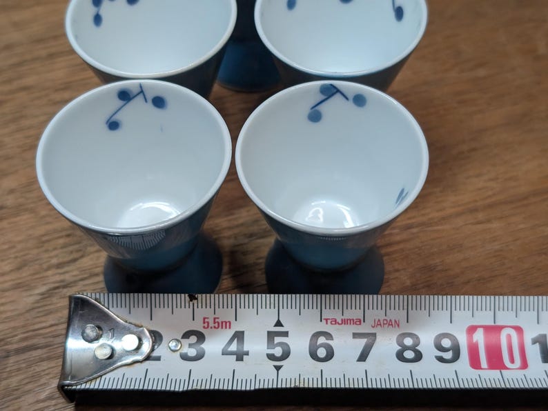 Tazas de sake japonesas vintage Imari • Juego de 5 tazas de cerámica ...