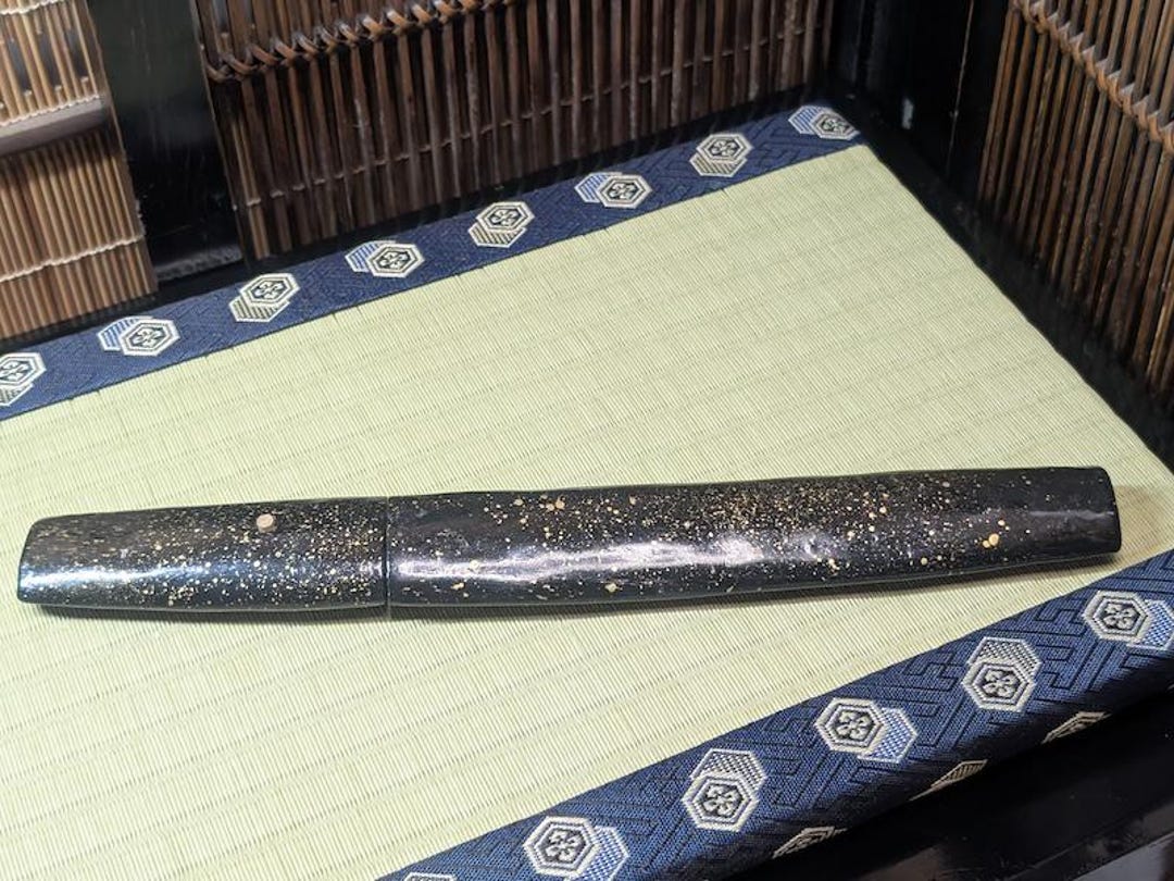 Edo Era 1800s Japanese Tanto Saya Lacquer Wood 24k Gold Leaf No Blade ...