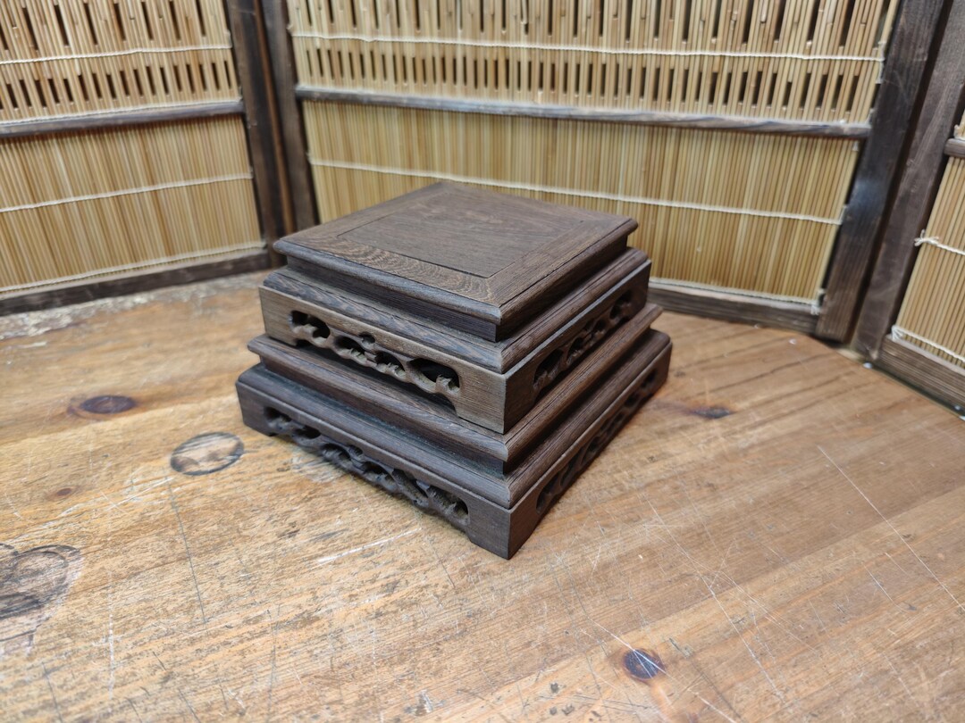 Vintage 1970s Japanese Bonsai Table Set Sakura Wood Kadai Stand ...