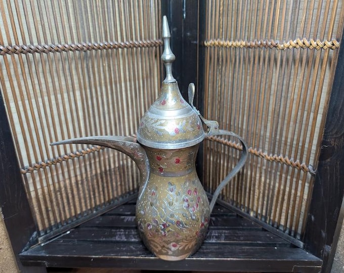 Antique Middle Eastern Moorish Dallh Arabic Brass Coffee / Tea Pot ...