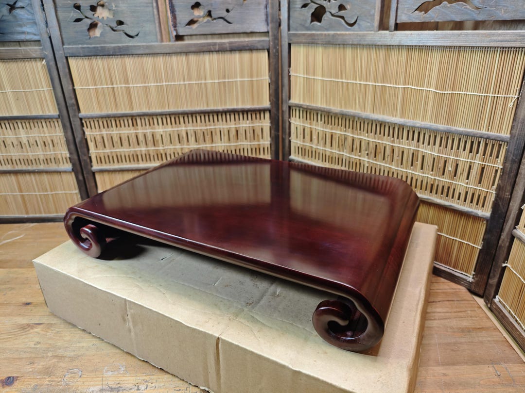 Vintage Japanese Bonsai Table 1970s Sakura Wood Kadai Stand Handmade ...