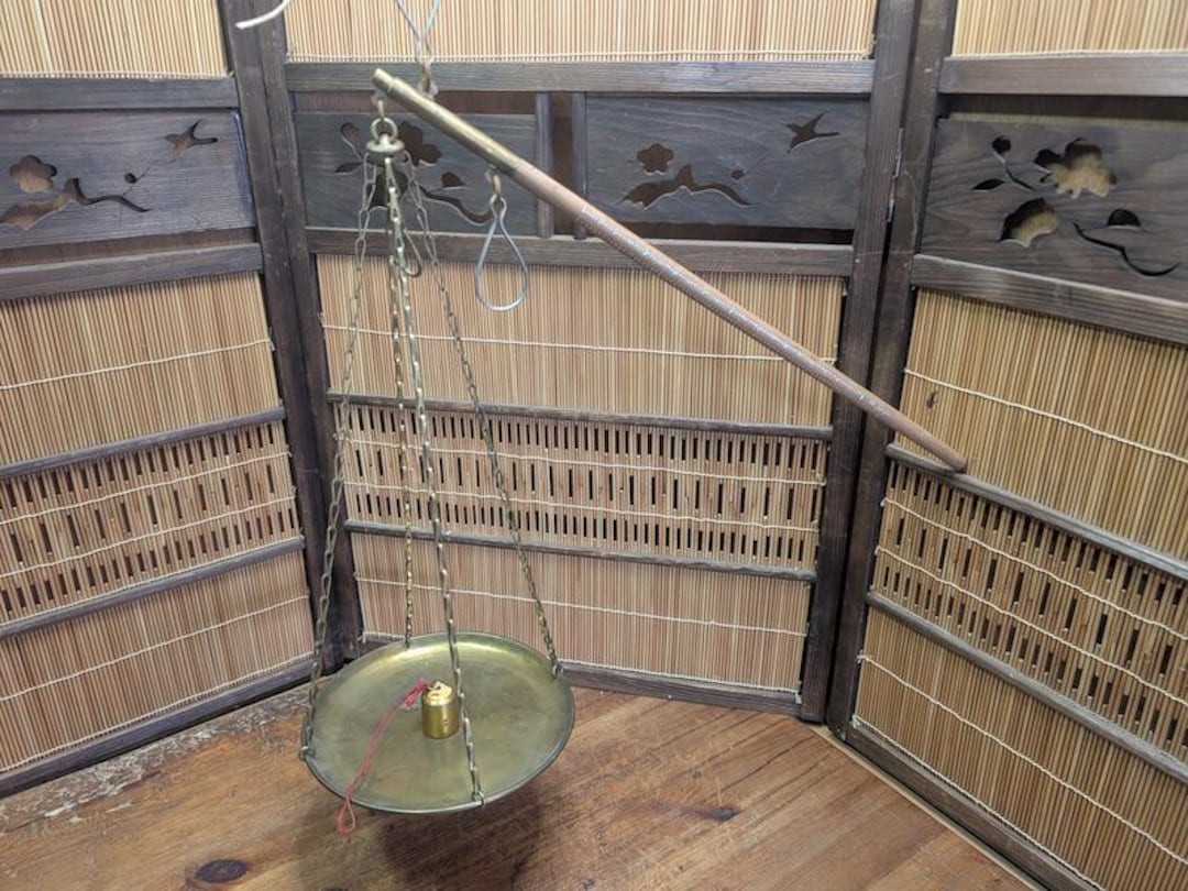 Vintage Japanese Hakari Steelyard Scale Traditional Hanging Balance ...
