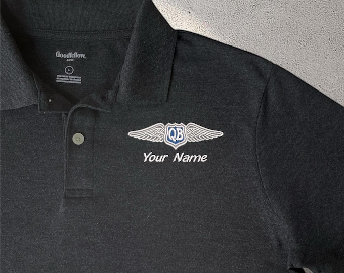 Quiet Birdmen (QB) Polo Shirt - Custom Embroidered - Etsy