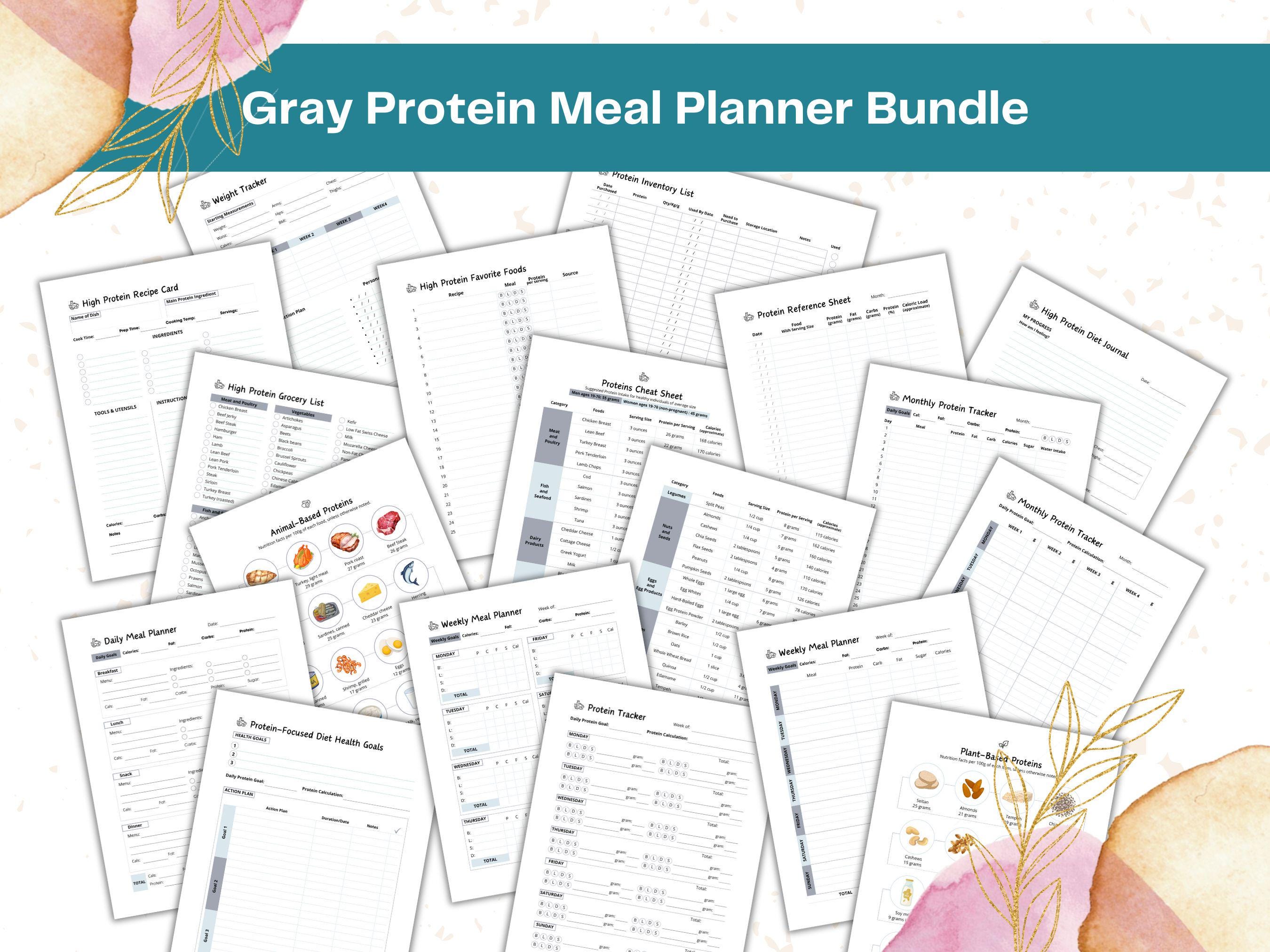 Protein Power Pack: Ultimate Protein Meal Planner Printable Bundle ...