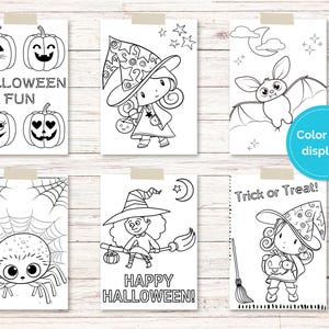 Cute & Spooky Halloween Coloring Pages for Kids, Printable Coloring ...
