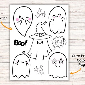 Cute & Spooky Halloween Coloring Pages for Kids, Printable Coloring ...