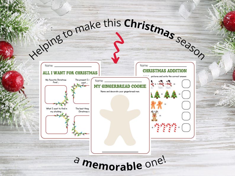 Ultimate Christmas Prek Activity Bundle: Activities for Older Siblings ...