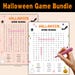 Halloween Game Bundle: Halloween Word Search and Halloween Bingo Cards ...