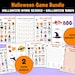 50 Halloween Bingo Cards With Call Sheet and Markers, Halloween Group ...