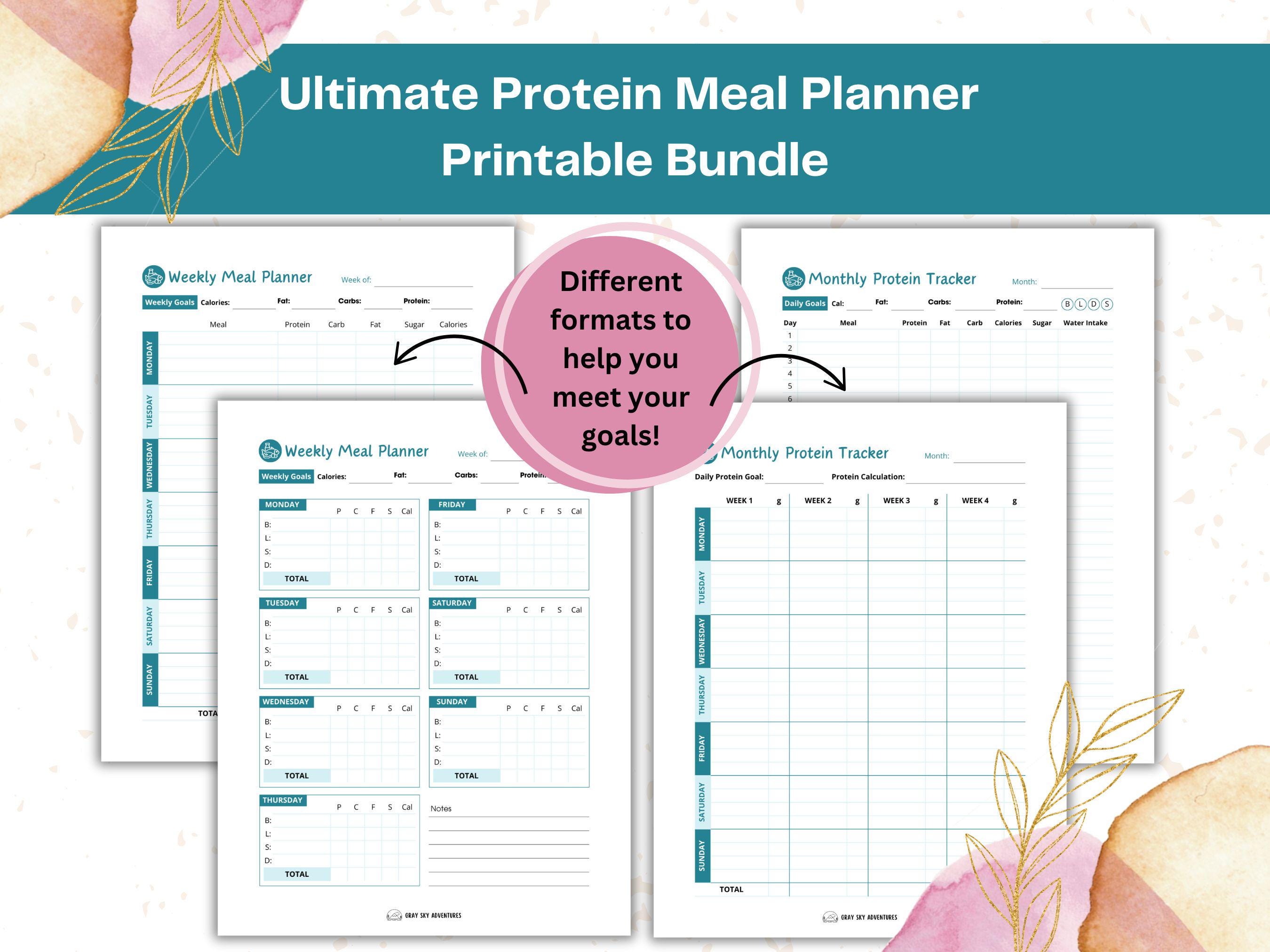 Protein Power Pack: Ultimate Protein Meal Planner Printable Bundle ...