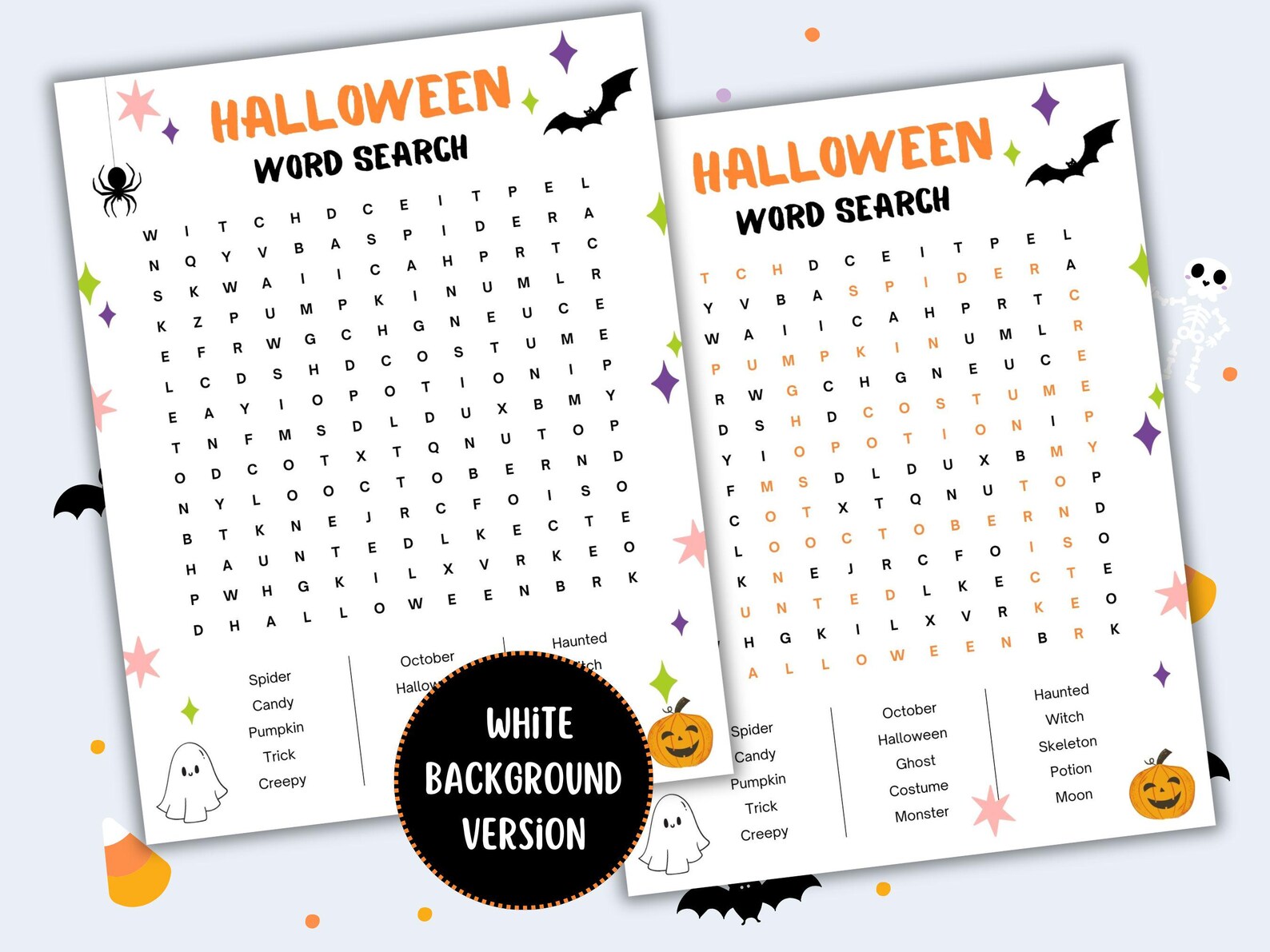 Fun Halloween Word Search Printable for Kids & Adults, Kids Fall Word ...
