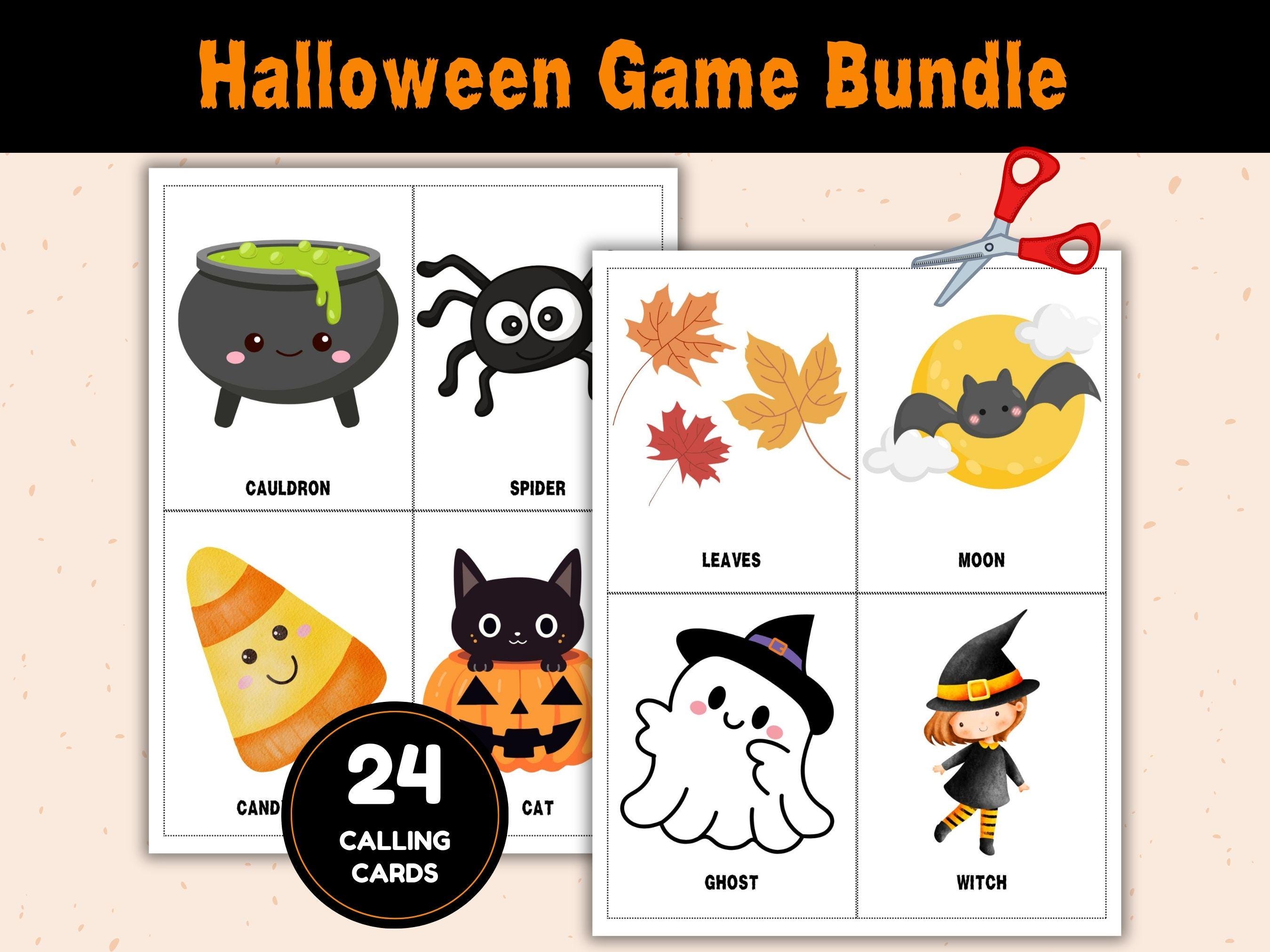 Halloween Game Bundle: Halloween Word Search and Halloween Bingo Cards ...