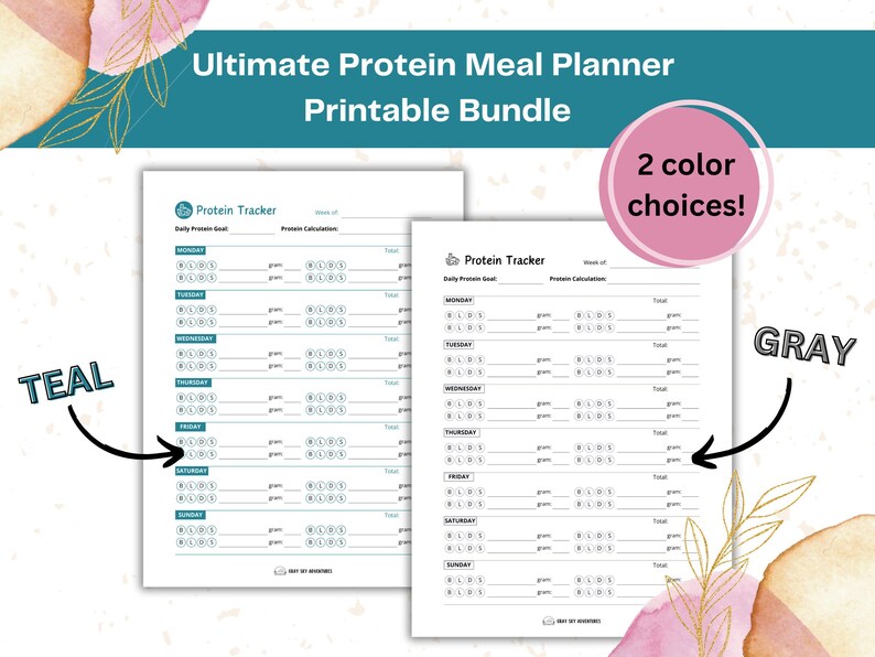 Protein Power Pack: Ultimate Protein Meal Planner Printable Bundle ...